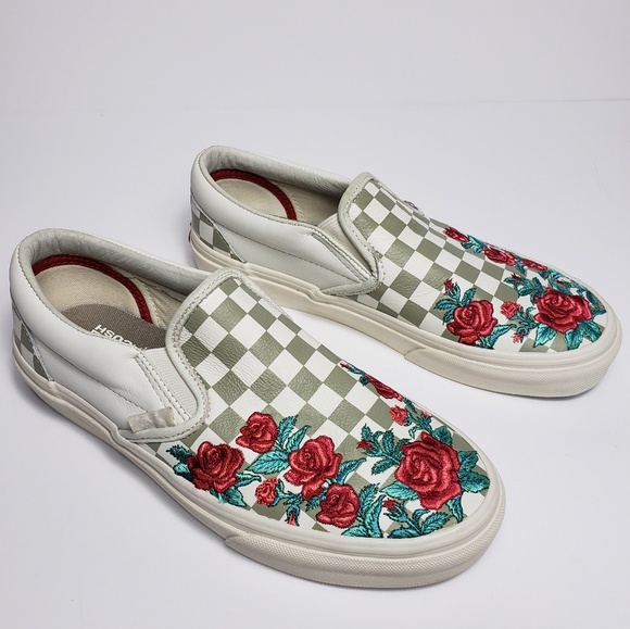 Vans | Shoes | Vans Classic Slip On Dx Rose Embroidery | Poshmark